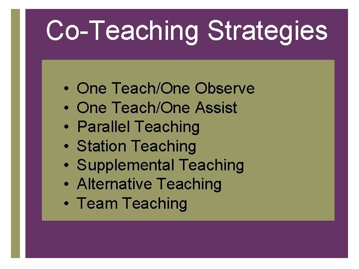 Introduction to Co Teaching Developed by ECU CoTeaching