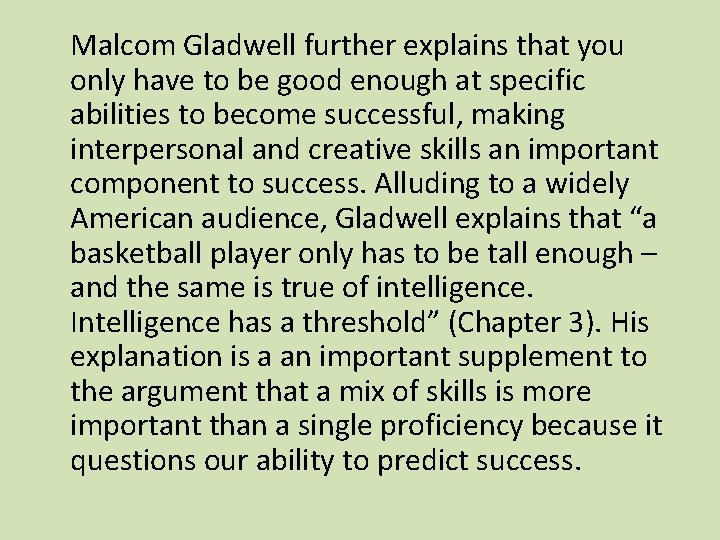 Malcom Gladwells Outliers Summary by Daniel Toro Part