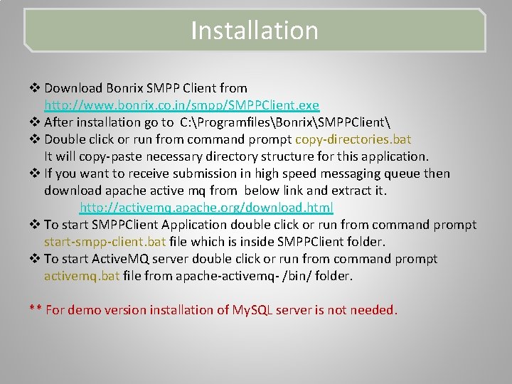 Bonrix SMPP Client Index Introduction Software and Hardware