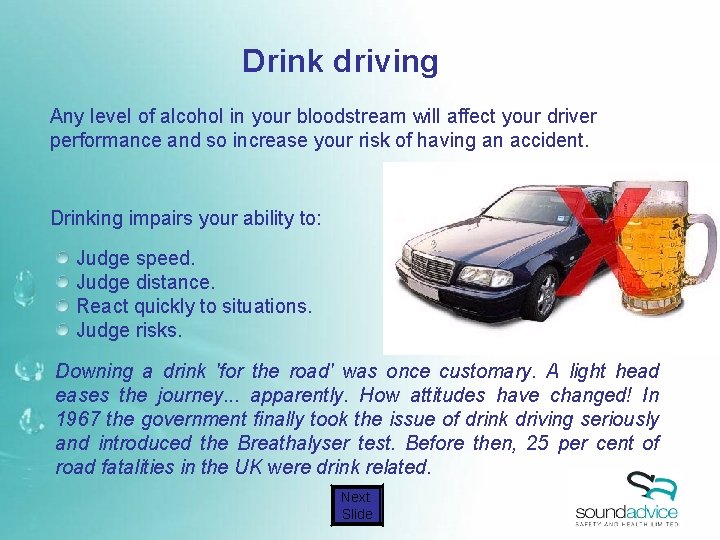 TOOL BOX TALK Next Slide Driver Awareness Training