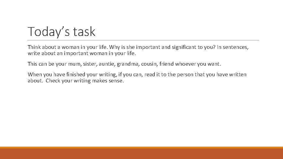 Writing about others YEAR 2 ENGLISH HOME LEARNING