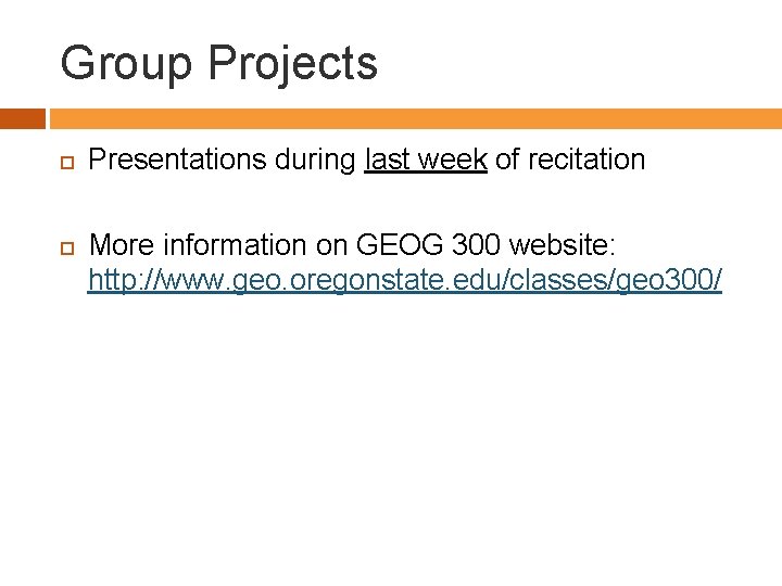 GEOG 300 SUSTAINABILITY FOR THE COMMON GOOD Winter