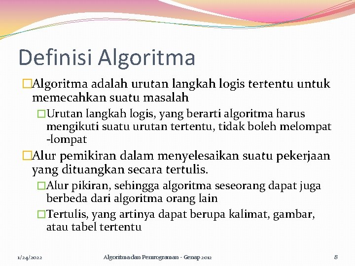 Algoritma dan Pemrograman Lesson 2 Problem 1242022 Algoritma