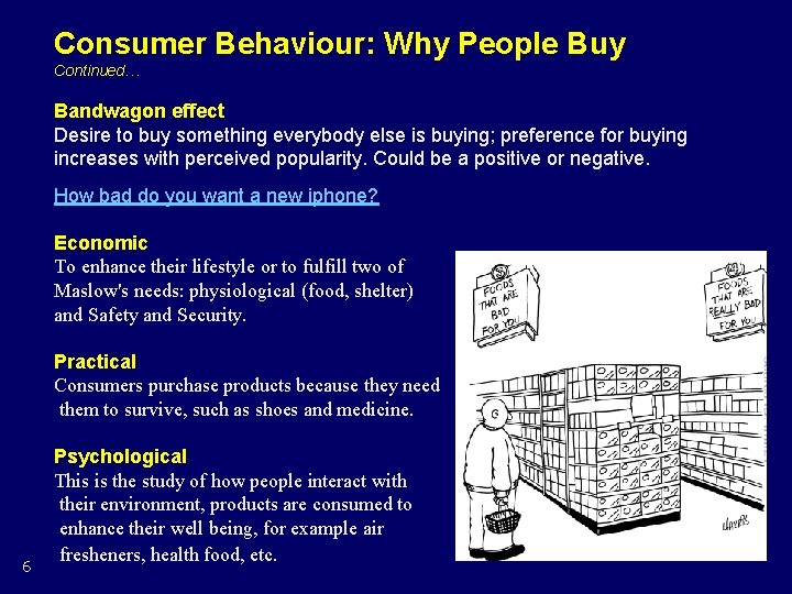 THE CONSUMER Part 2 Why People Buy Why