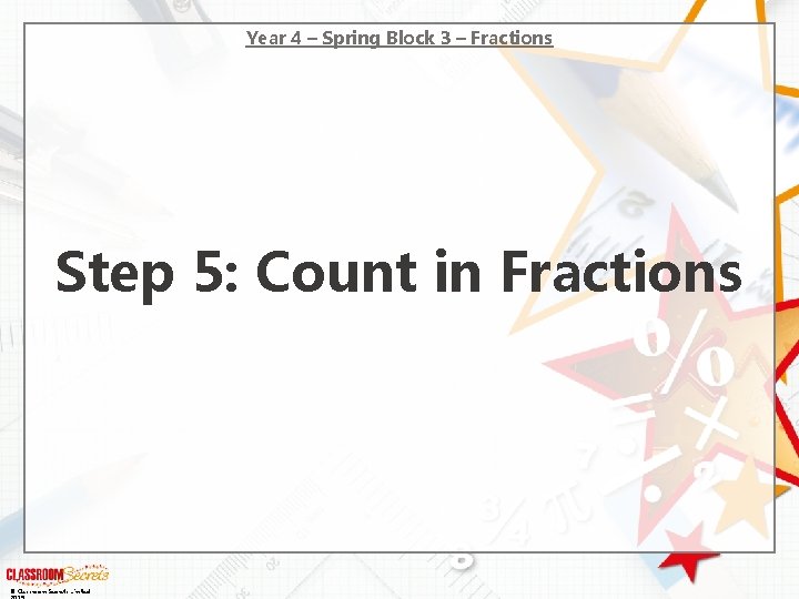 Year 4 Spring Block 3 Fractions Count in