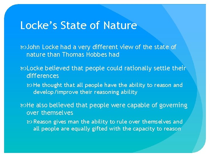 Review How did Hobbes view people in the