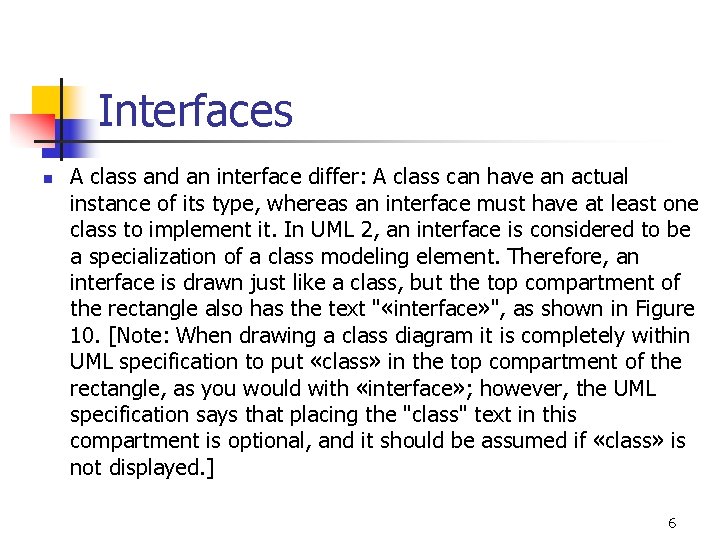 Chapter 5 Implementing UML Specification Part I ObjectOriented