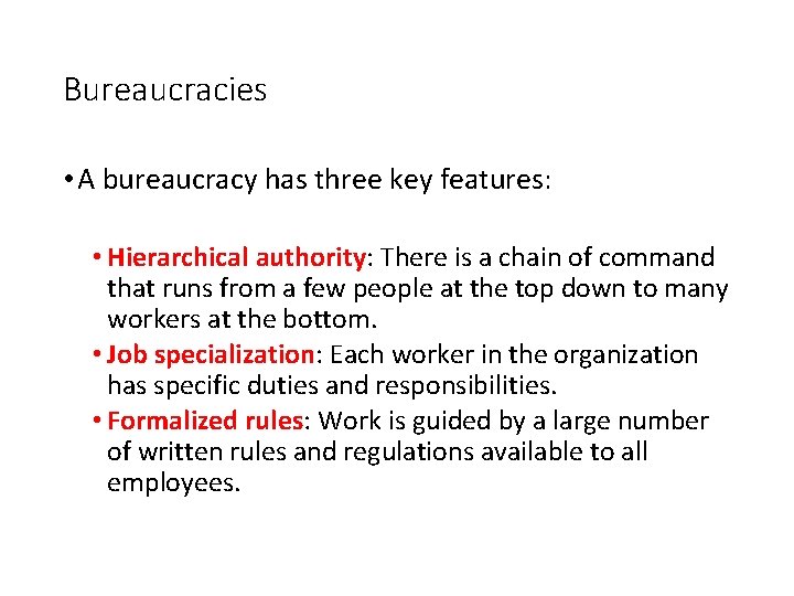 Chapter 15 Government at Work The Bureaucracy Chapter