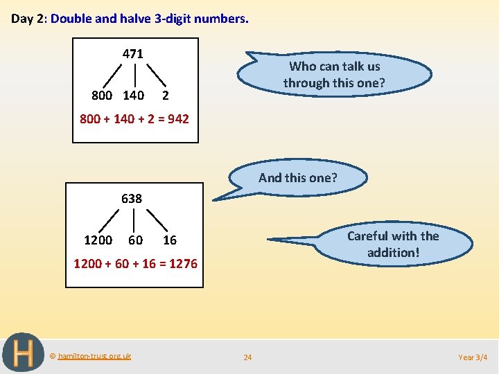 Fractions Doubling and Halving and the concept of