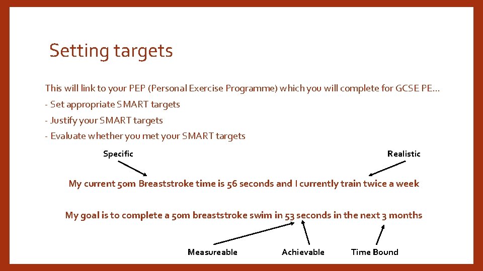 GOAL SETTING Learning Objectives Content 2 2 1