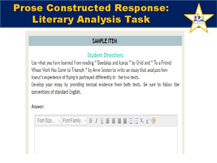 TRANSITIONING TO A NEW ASSESSMENT SYSTEM ICE BREAKER
