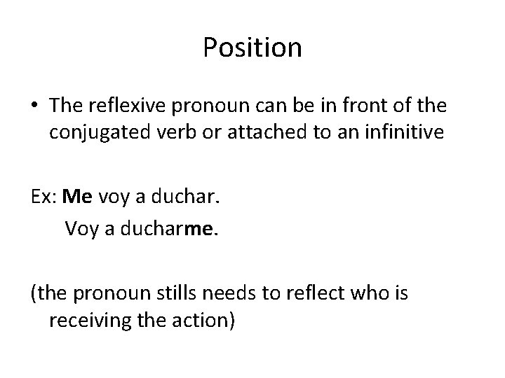 Reflexive Verbs Ch 2 A Reflexive Verbs Used