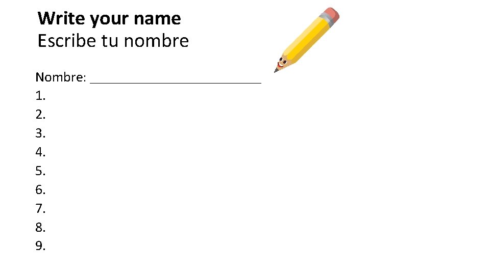 Introduccin a las ciencias Write your name Escribe
