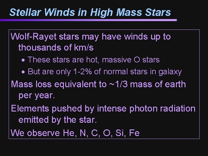 Element Building in Large Stars Life Cycle of