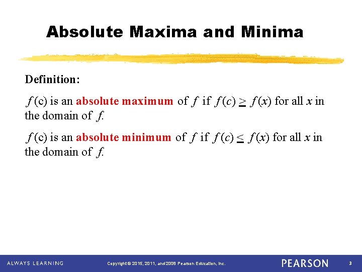 Chapter 4 Graphing and Optimization Section 5 Absolute