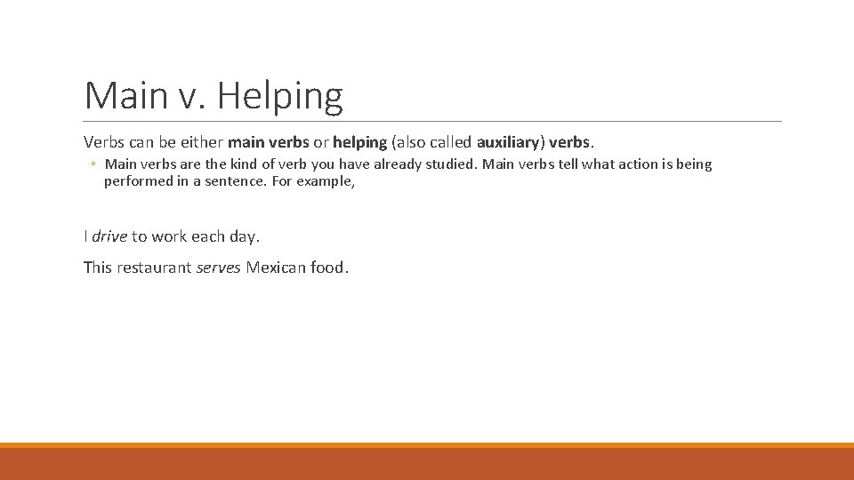 1 3 Main Verbs and Helping Verbs Main