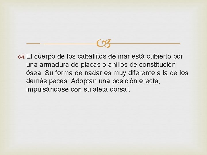 Caballito de mar Hippocampus El cuerpo de los