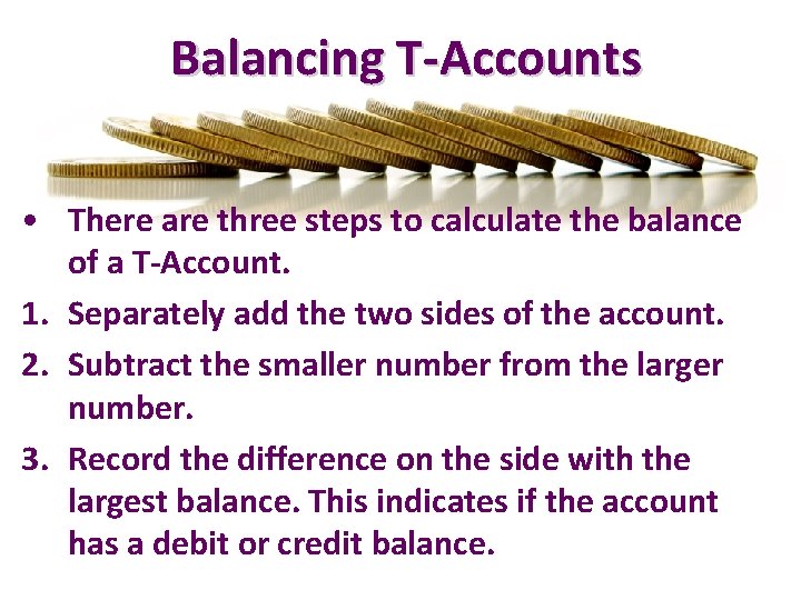 Introduction to Accounting 120 Chapter 4 Review Balancing