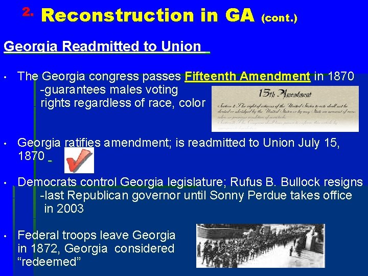 Reconstruction the South Reconstruction To rebuild The South