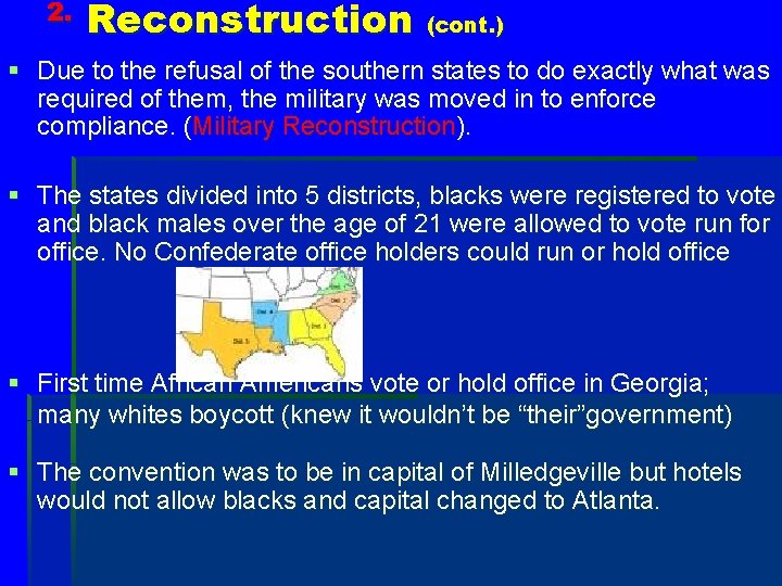 Reconstruction the South Reconstruction To rebuild The South