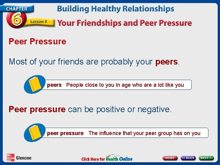 Chapter 6 Building Healthy Relationships Lesson 3 Your