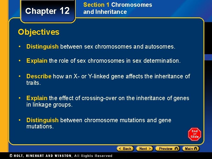 Chapter 12 Inheritance Patterns and Human Genetics Table
