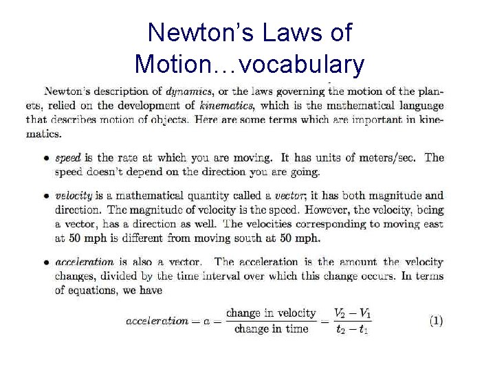 Newtons Laws of Motion and Planetary Orbits Gravity