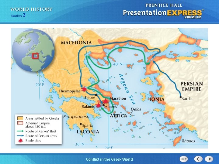 Section 3 Objectives Summarize how the Persian Wars