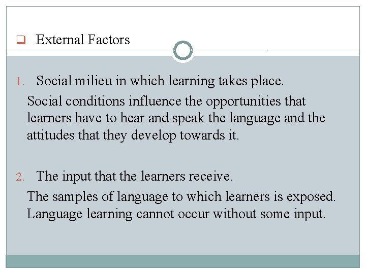 CHAPTER 1 Introduction Describing and Explaining L 2