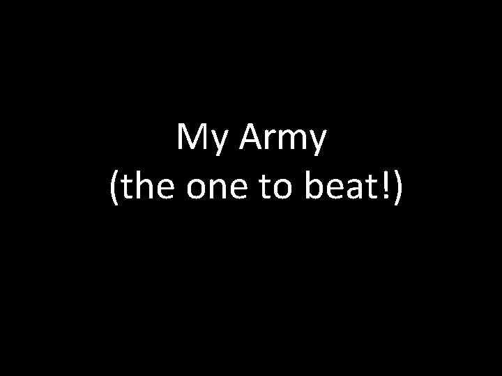 Build an Army Strength in Numbers Algebraic Substitution