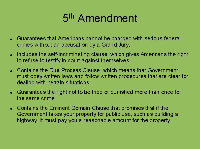 Amendments Rachel Smiley Green Slides Victoria Thompson Blue