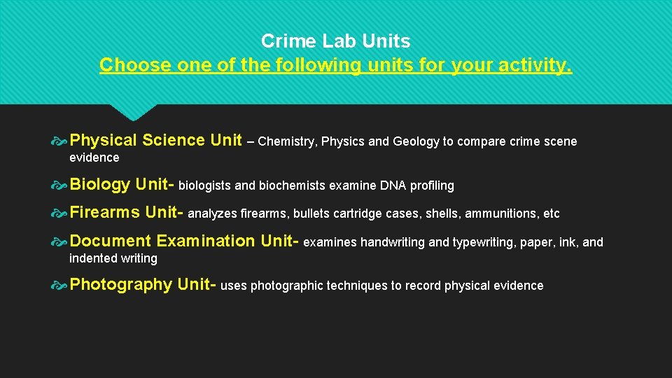 Crime Laboratories Functions of the Forensic Scientist History