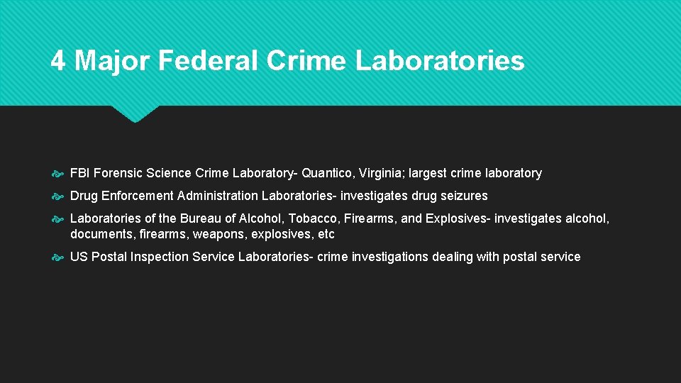 Crime Laboratories Functions of the Forensic Scientist History
