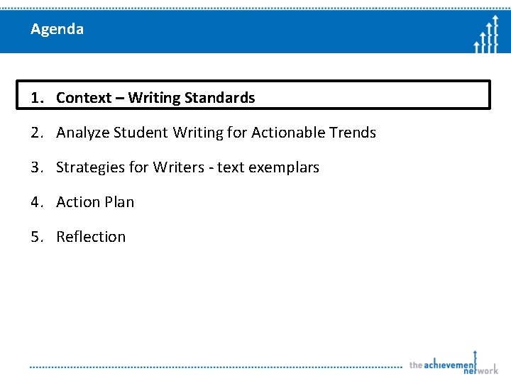 Analyzing Common Core Writing for Actionable Trends BOS