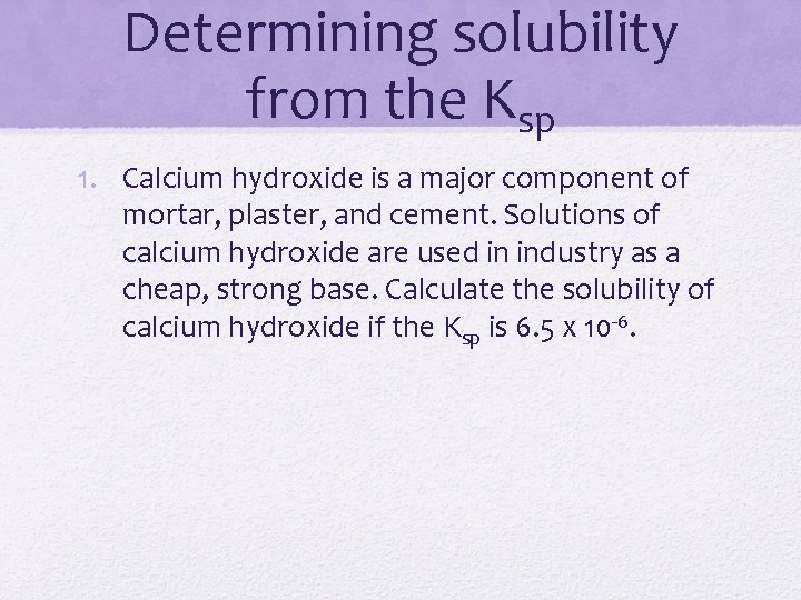 Solubility Product Constant Ksp Chapter 12 Chemical Equilibrium