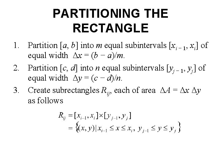 Section 16 1 Double Integrals over Rectangles A