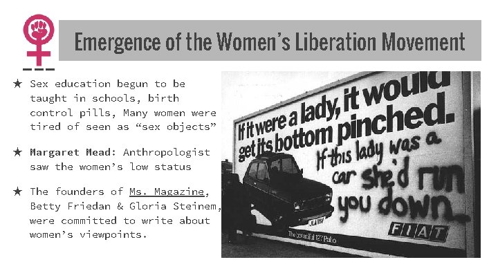 Womens Liberation Movement Tiffany Destiny Natalie Alexis Emergence