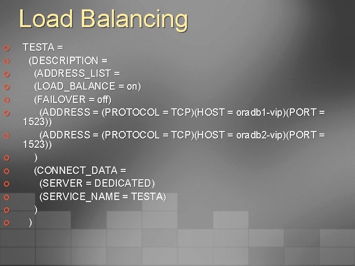 RAC Networking Failover and Load Balancing Setting up