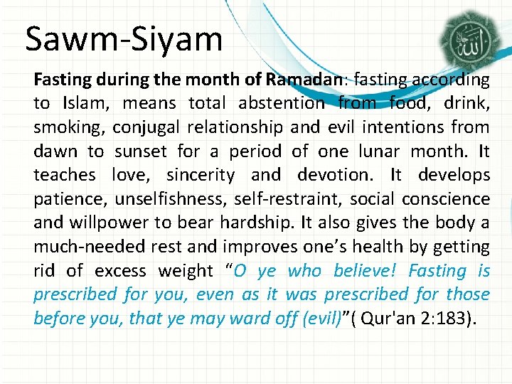 IN THE NAME OF ALLAH THE BENEFICENT THE