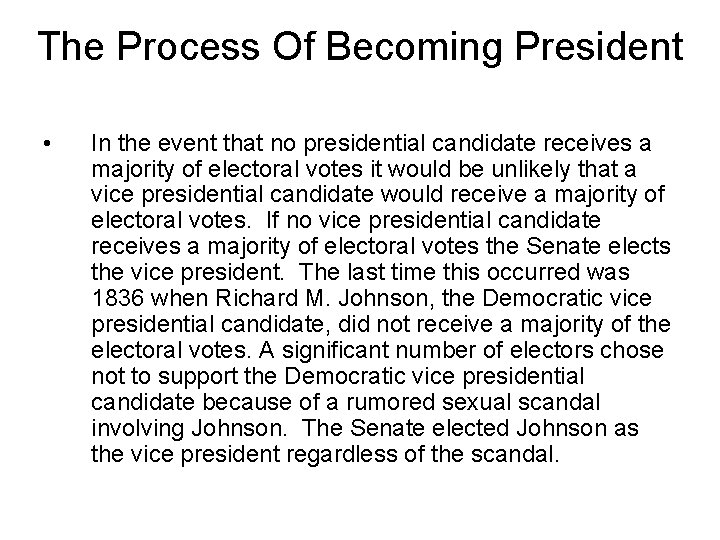 CHAPTER 11 THE PRESIDENT Who Can Become President