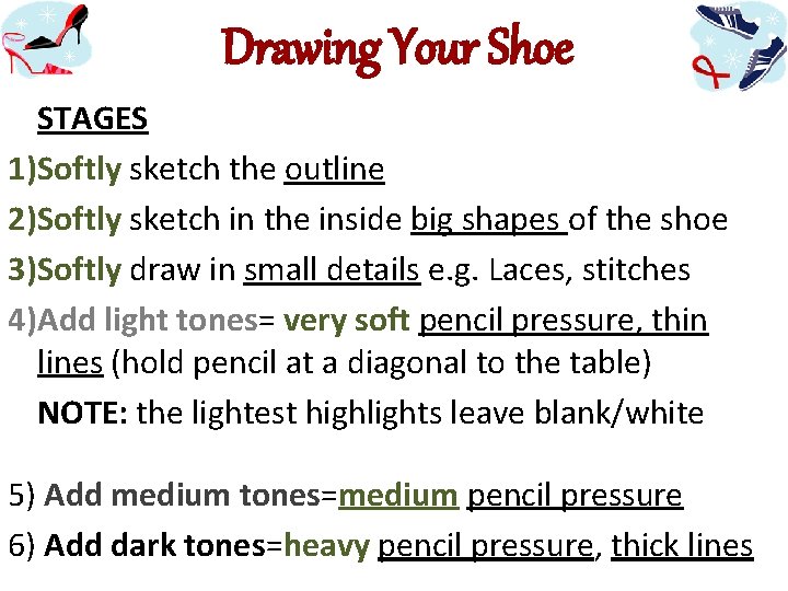 Shoes Around the World Lesson 2 Observational Drawing