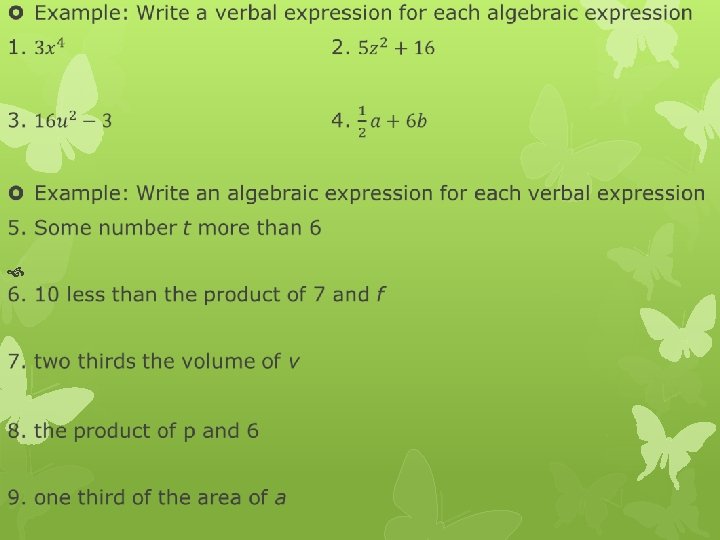 1 1 Variables and Expressions 2 x is