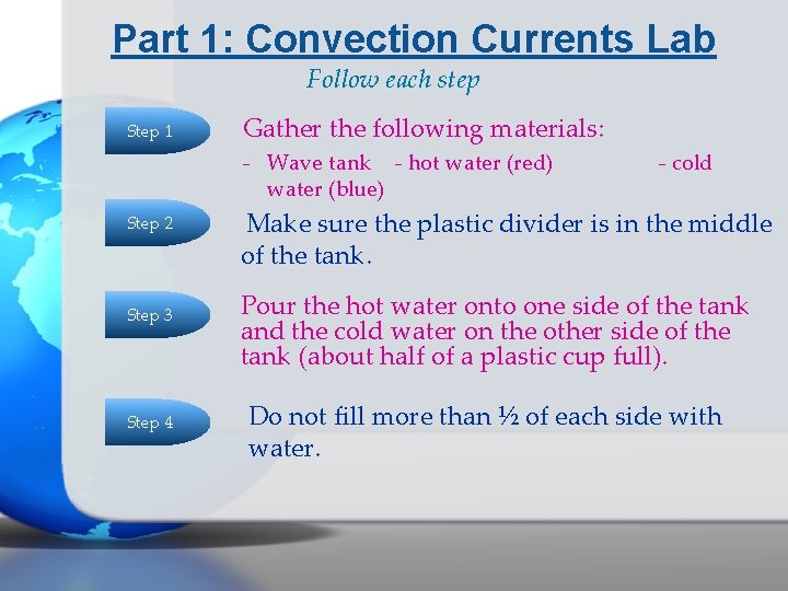 Convection Currents Lab By Presenter Med Part 1