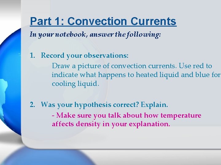 Convection Currents Lab By Presenter Med Part 1