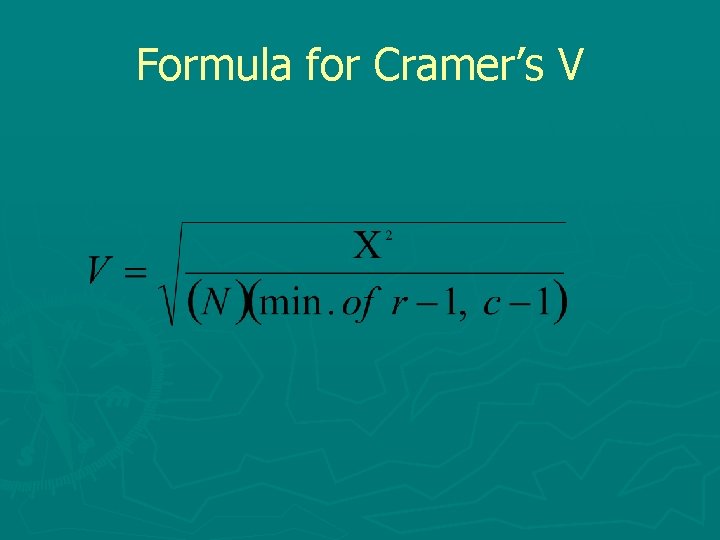 Association between Variables Measured at the Nominal Level