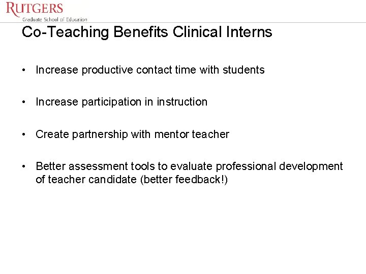 Collaboration in Clinical Practice An Overview of CoTeaching