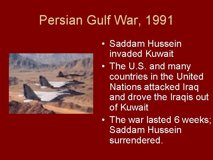 War in Iraq Began in 2003 Saddam Hussein