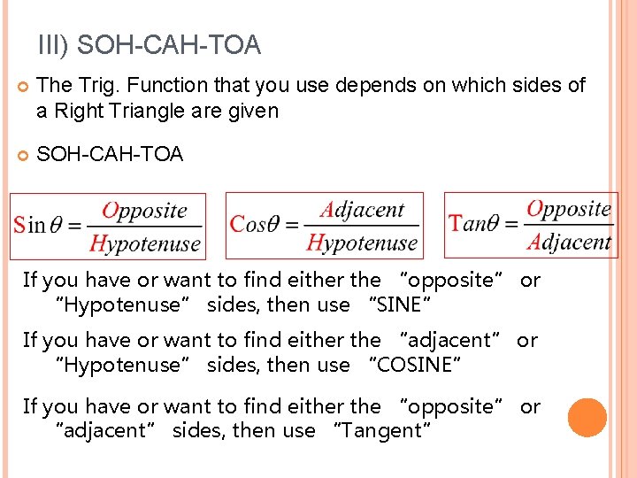 LESSON 1 BASIC TRIGONOMETRIC FUNCTIONS SINE COSINE AND