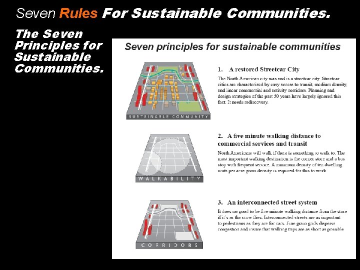 Seven Rules For Sustainable Communities Sprawl Seven Rules