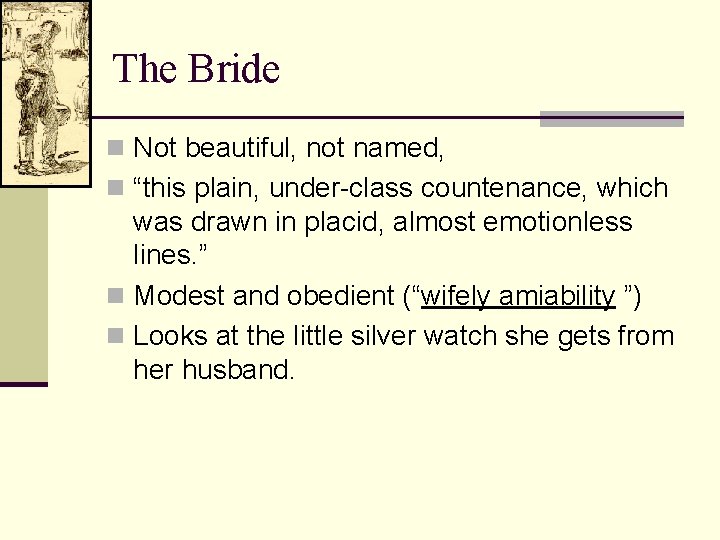 The Bride Comes to Yellow Sky Outline 1